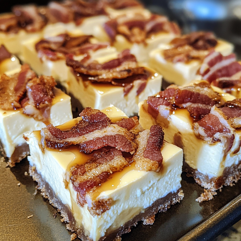 Bacon Maple Cheesecake Swirl Bars: Delicious Mashup