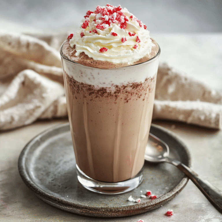 Creamy Peppermint Hot Chocolate Milkshake: A Cozy Treat