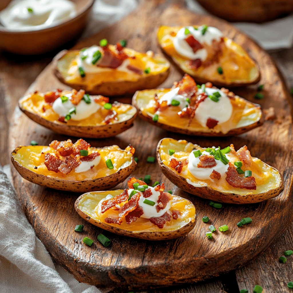 Loaded Cheesy Bacon Potato Skins: 7 Tasty Game Day Bites