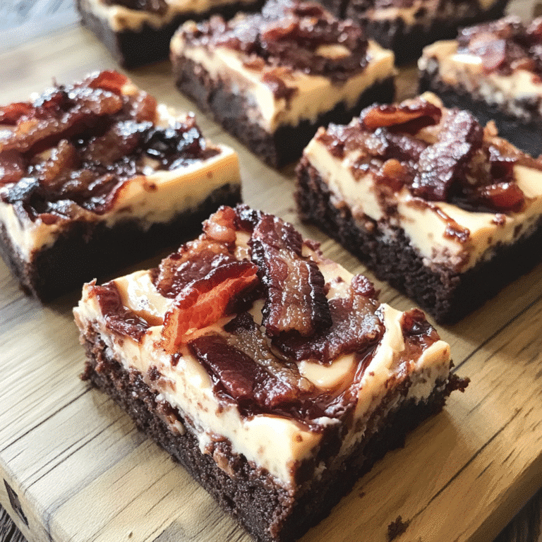 Maple Bacon Cheesecake Swirl Brownies