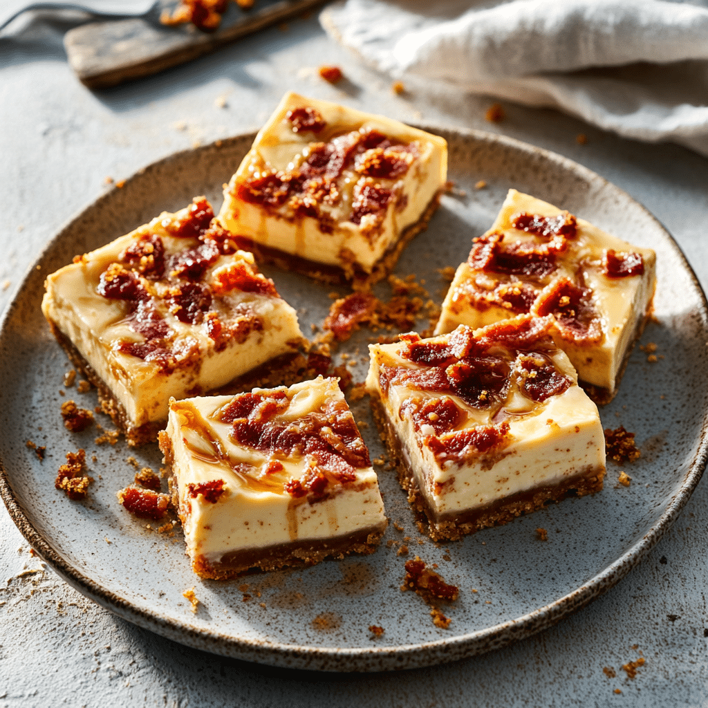 Bacon Maple Swirl Cheesecake Bars: Irresistible Mashup