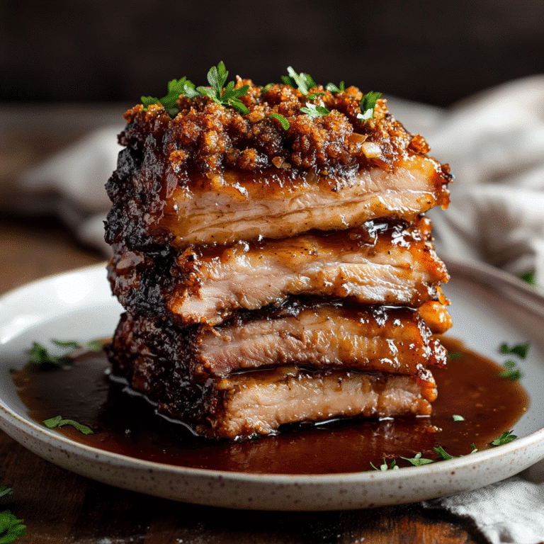 Cajun Bourbon Pork Stack Crisp-Top: Flavor-Packed Delight