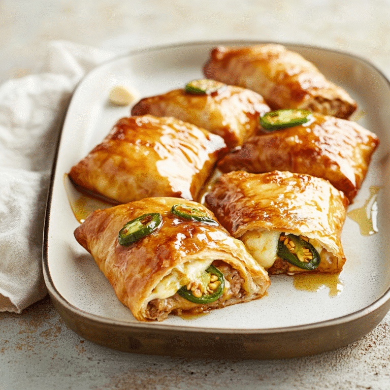 Cheesy Jalapeno Pork Loin Pockets With Honey-Butter Glaze