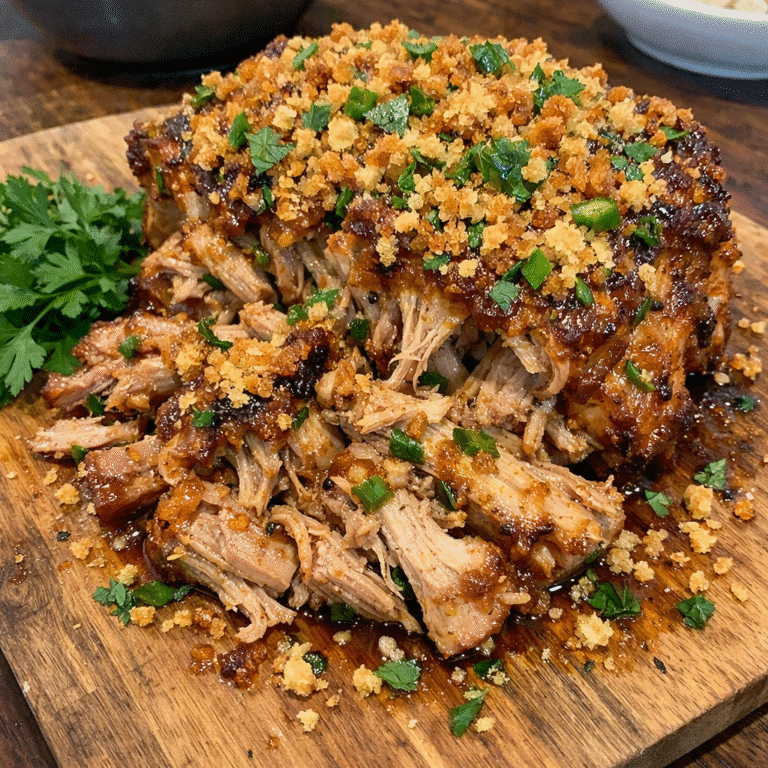 Honey Jalapeno Pork Roast Pull-Apart Recipe With Pepper Crunch