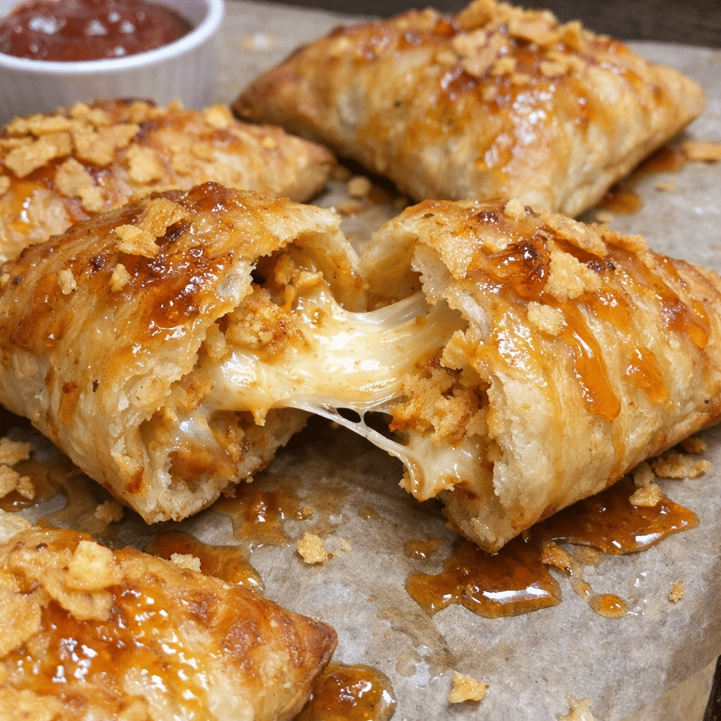 Hot Honey Nacho Bake Pockets w/ Cheese-Pull | Tasty Comfort