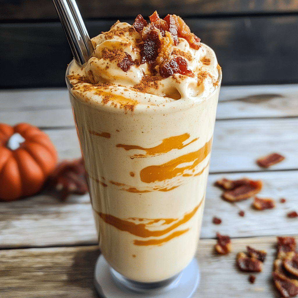 Maple Bacon Pumpkin Spice Milkshake: Delightful Cozy Drink