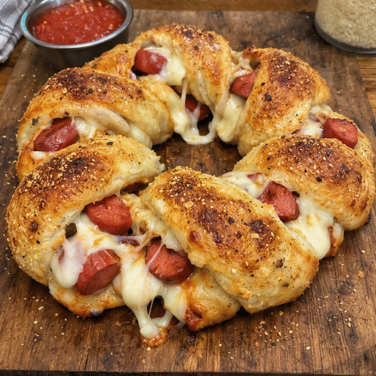 Stuffed Mozzarella Corn Dogs Knot Pizza - Delicious Mashup!